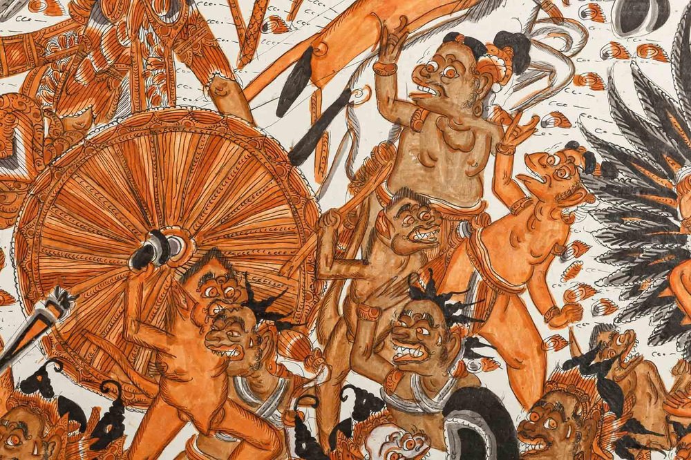 Thai Artist, The War Between Heaven and Hell, 1960, Painting for sale ...