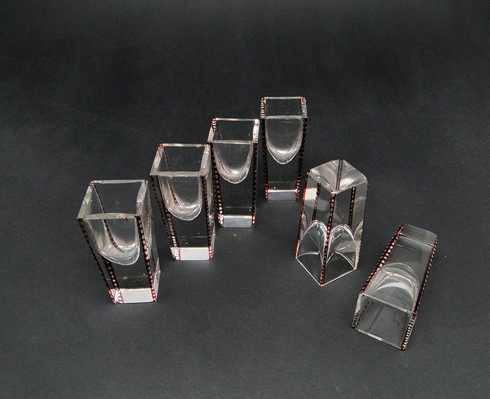 Polish Vodka Shots by Niemen Glassworks, 1930s, Set of 6 for sale at Pamono