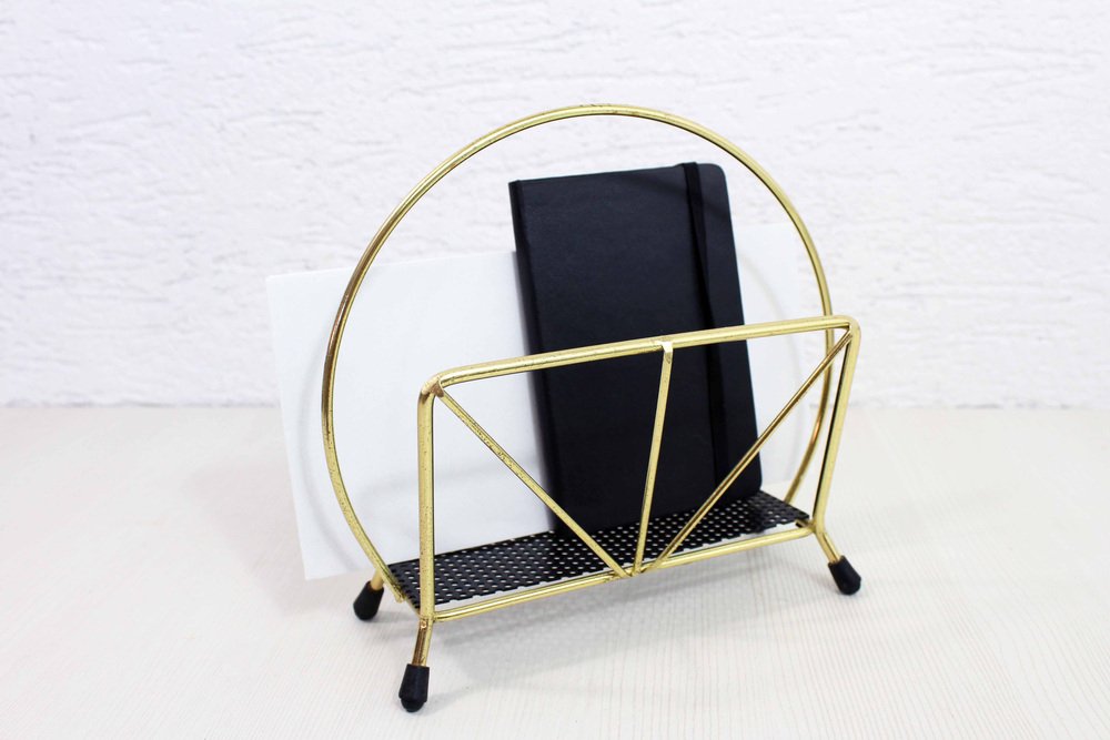 Vintage Brass & Metal Letter Holder, 1970s for sale at Pamono