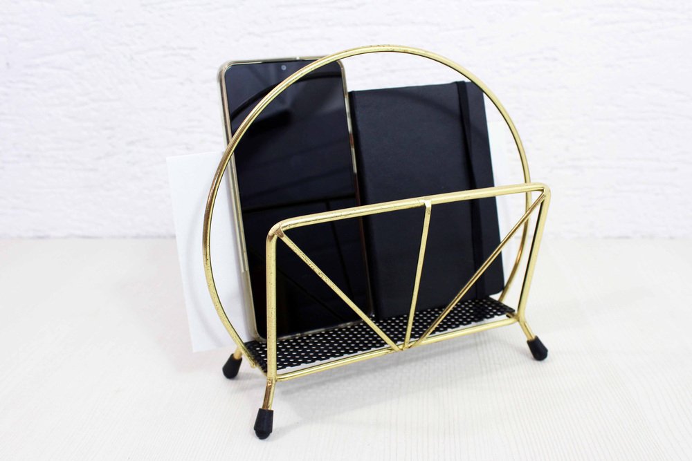 Vintage Brass & Metal Letter Holder, 1970s for sale at Pamono