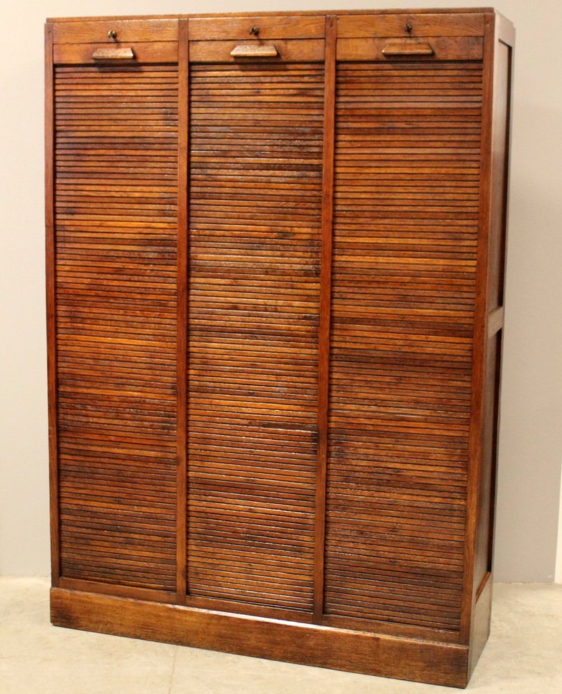 Vintage Oak Filing Cabinet, 1920s for sale at Pamono