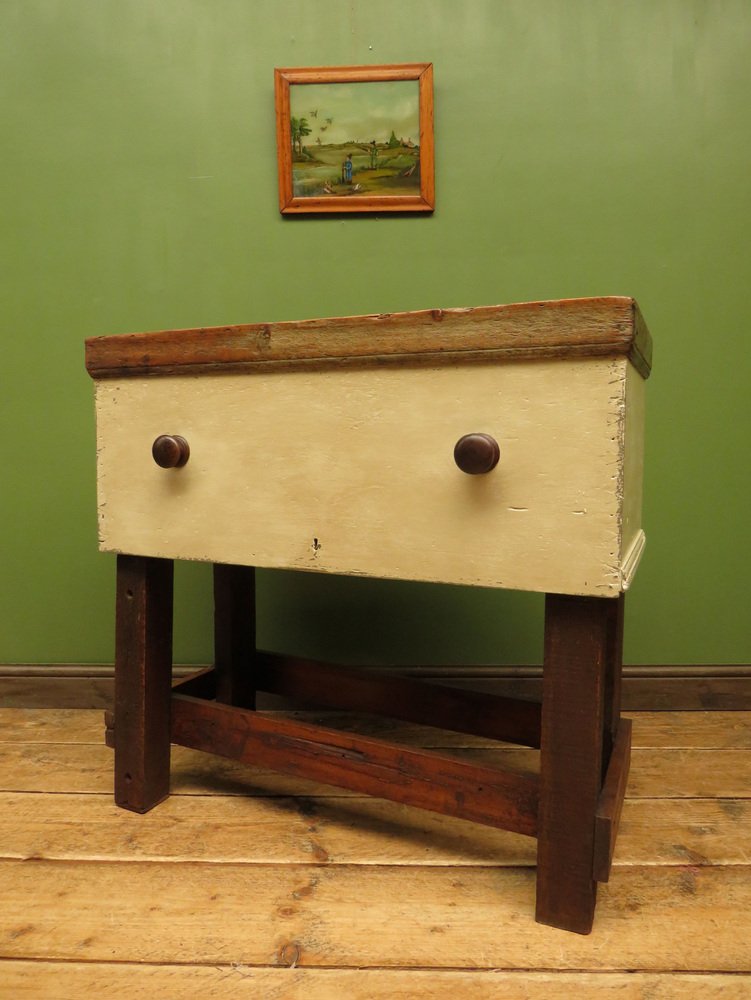 Rustic Handmade Kitchen Side Table for sale at Pamono