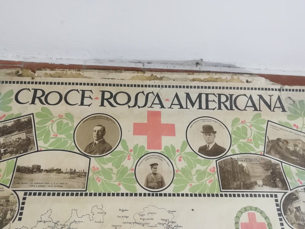 American Red Cross Map of Italy, First World War, 1919 for sale at Pamono