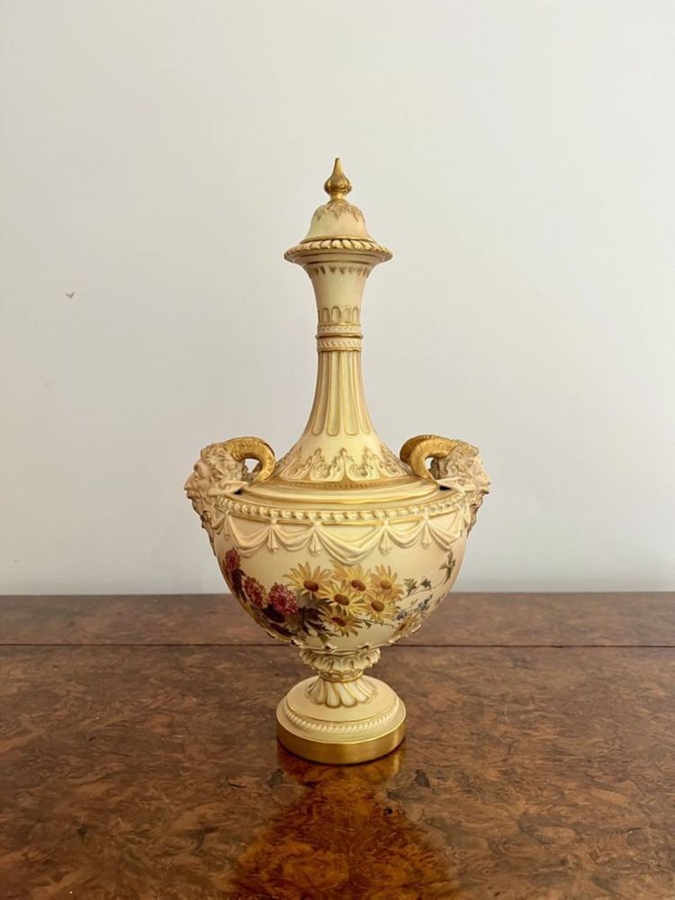 Antique Victorian Royal Worcester Vase by Edward Raby, 1890 for sale at ...