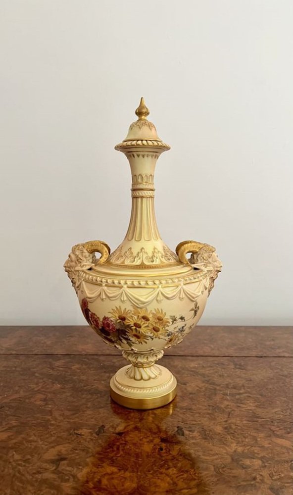 Antique Victorian Royal Worcester Vase by Edward Raby, 1890 for sale at ...