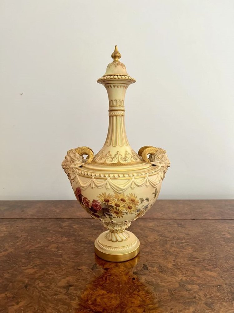 Antique Victorian Royal Worcester Vase by Edward Raby, 1890 for sale at ...
