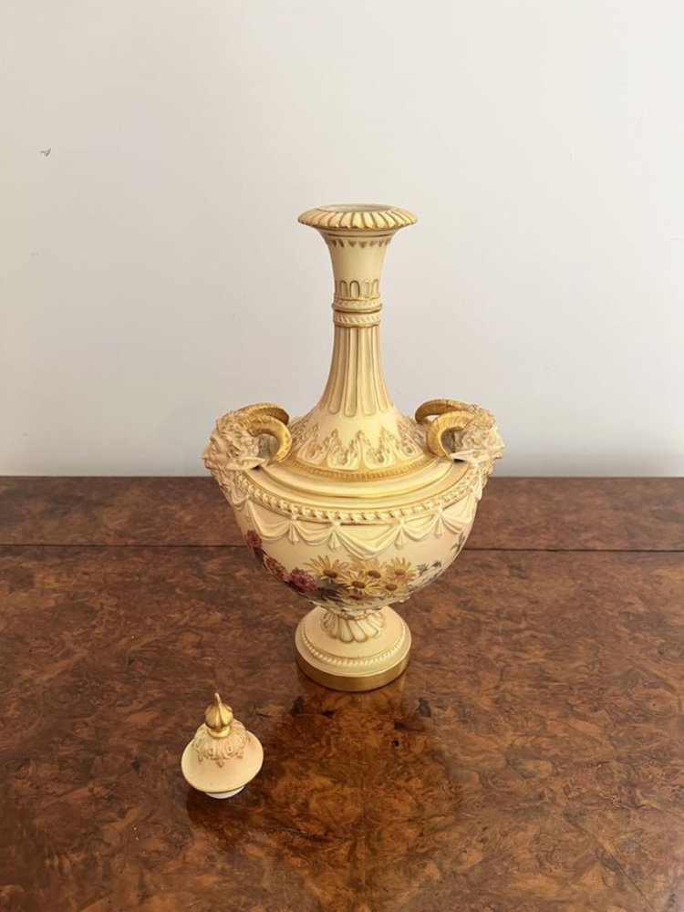 Antique Victorian Royal Worcester Vase by Edward Raby, 1890 for sale at ...