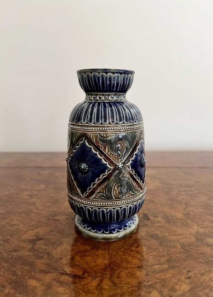 Antique Victorian Doulton Lambeth Vases by Emily Edwards, 1880, Set of ...