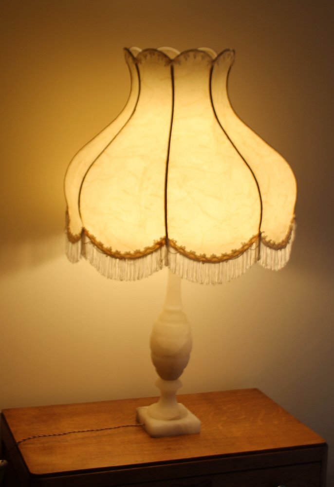Baroque White Table Lamp for sale at Pamono