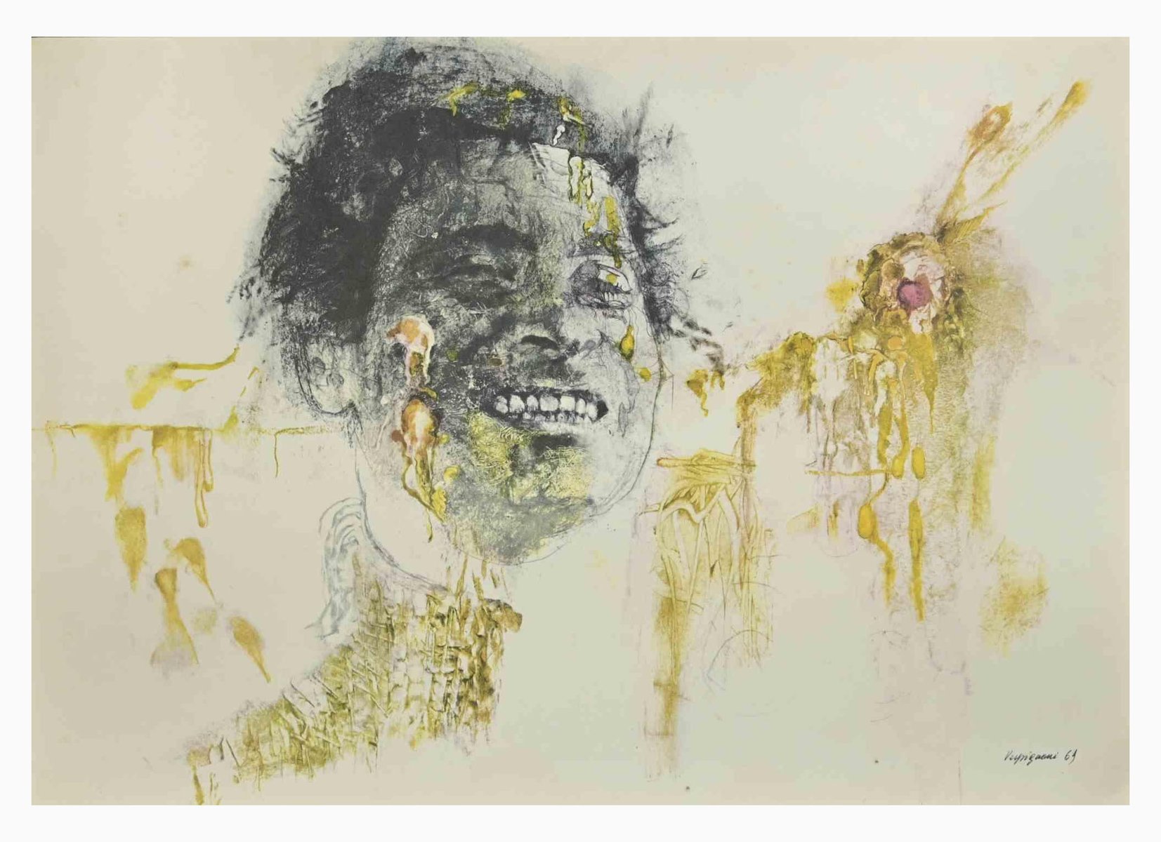 Renzo Vespignani, Portrait, Phototype Print, 1960s for sale at Pamono