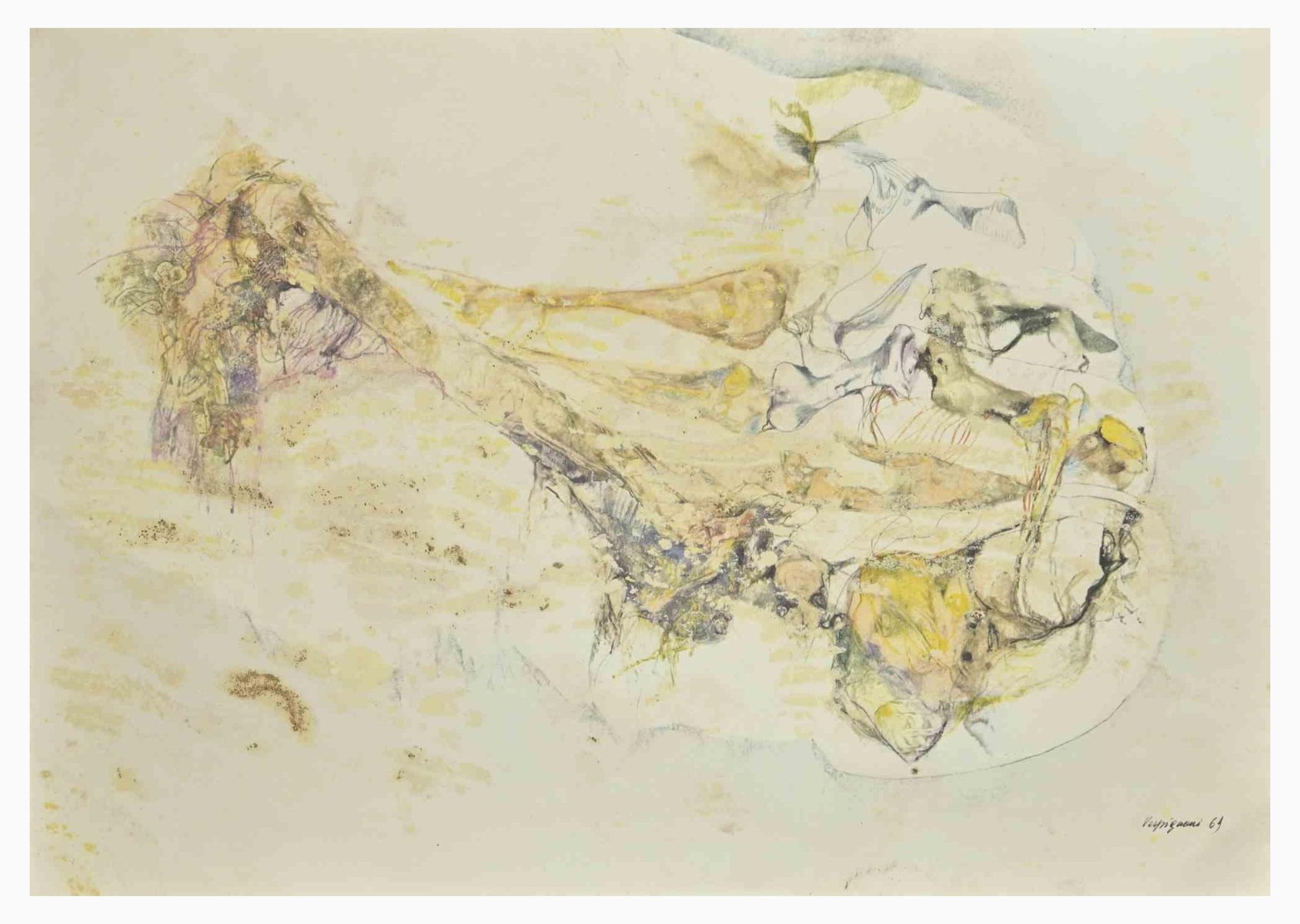 Renzo Vespignani, Composition, Phototype Print, 1960s for sale at Pamono