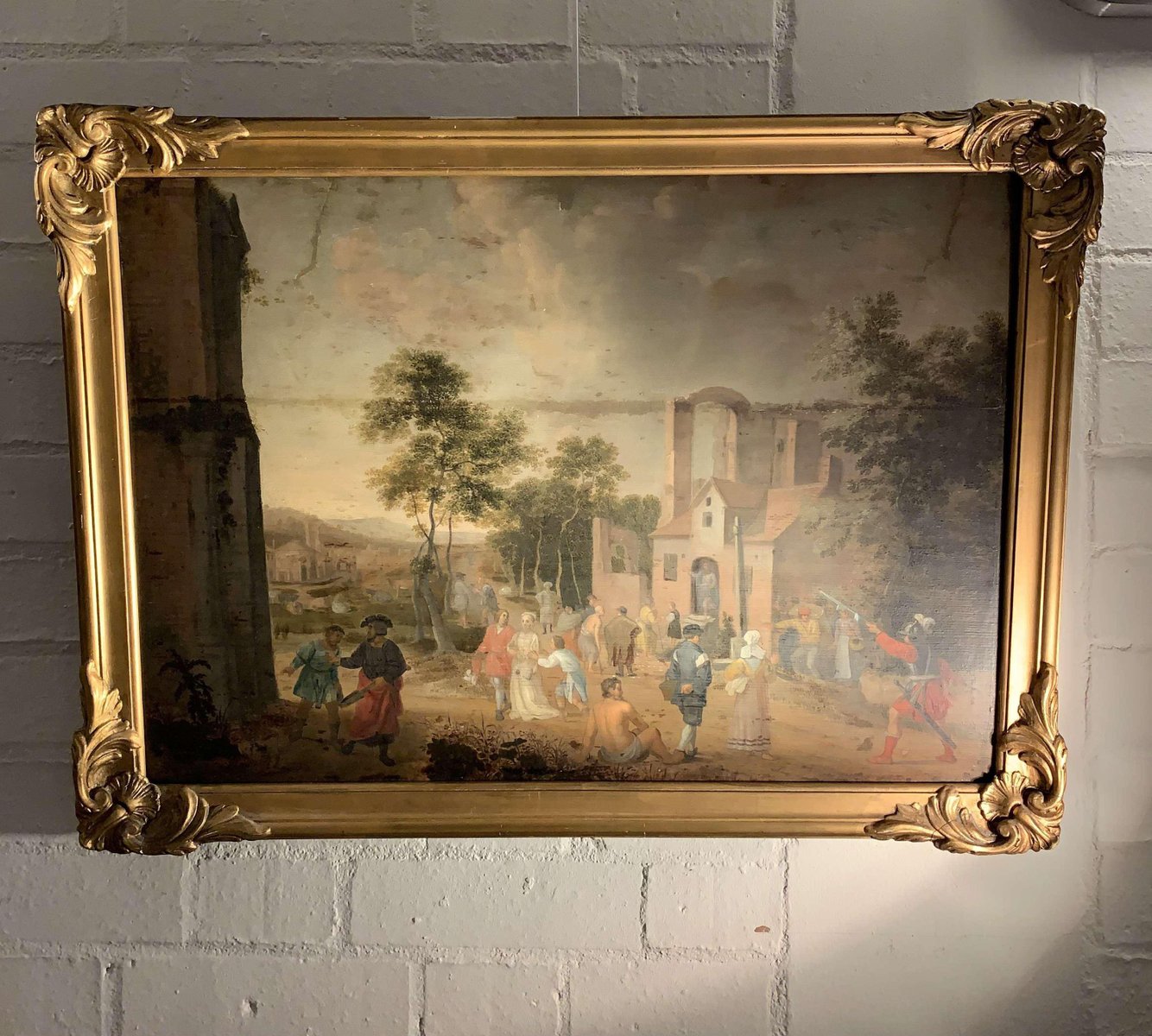 Dutch Artist, Classical Scene, Oil Painting, 17th Century, Framed for ...