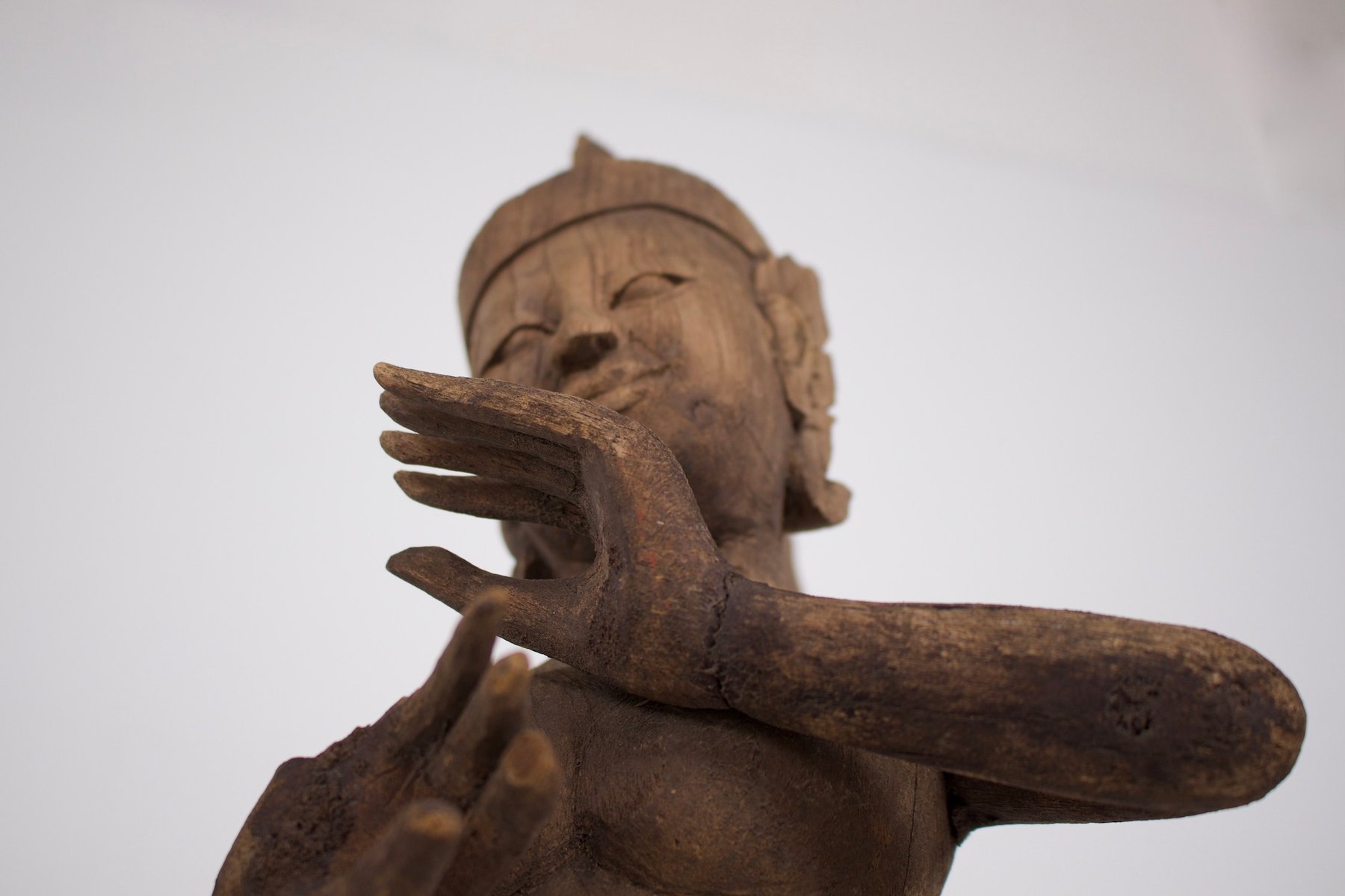 Burmese Artist, Kinnara & Kinnari Figures, Wooden Sculptures, Set of 2 ...