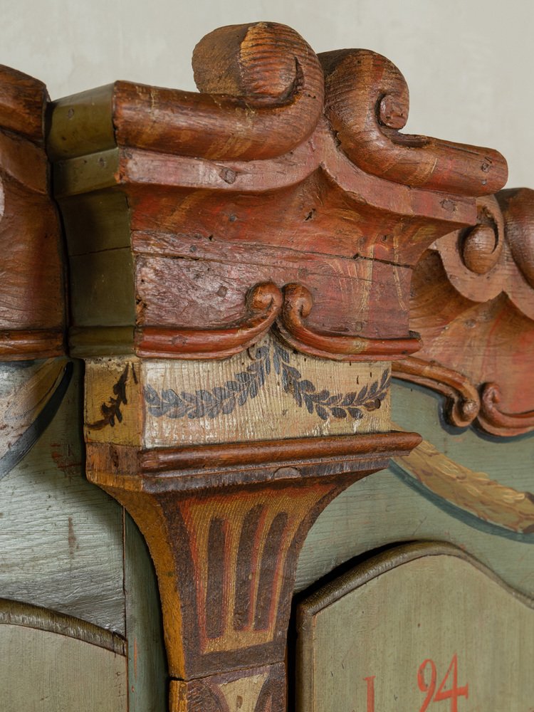 Hand Painted Farmers Cabinet, 1930s for sale at Pamono