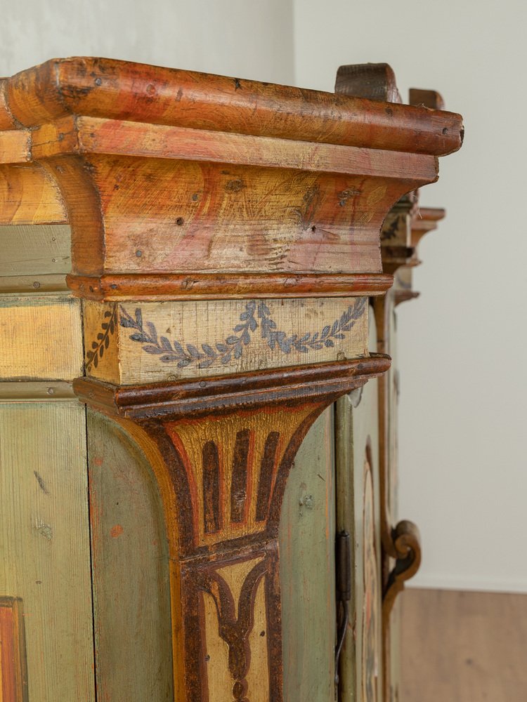 Hand Painted Farmers Cabinet, 1930s for sale at Pamono