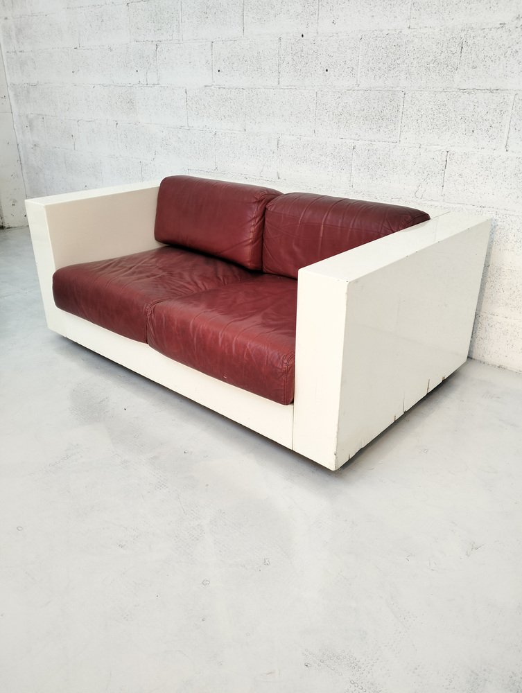 White Saratoga Sofa by Massimo and Lella Vignelli for Poltronova, 1960s ...