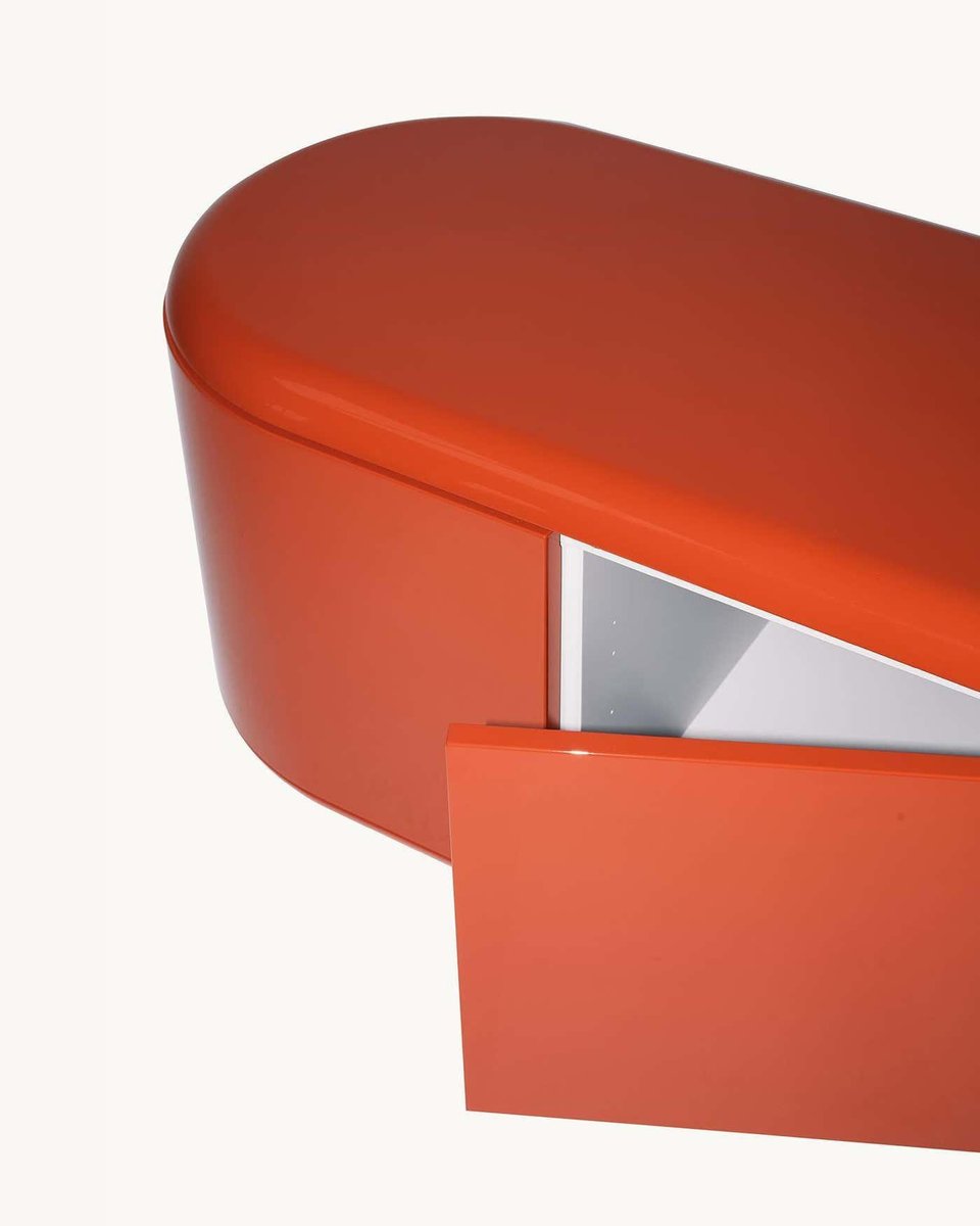 Modernes Sideboard aus Holz in Rot & Weiß von Jaime Hayon bei Pamono kaufen