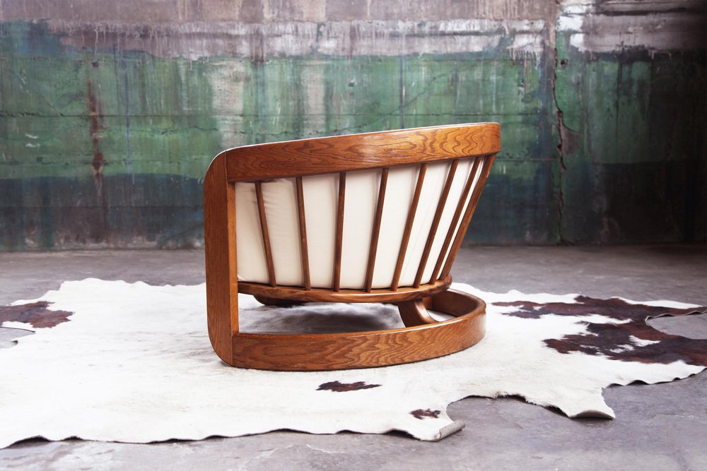 Postmoderner Sculptural Spindle Backed Sessel aus Eiche von Howard ...