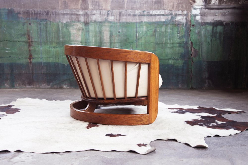 Postmoderner Sculptural Spindle Backed Sessel aus Eiche von Howard ...