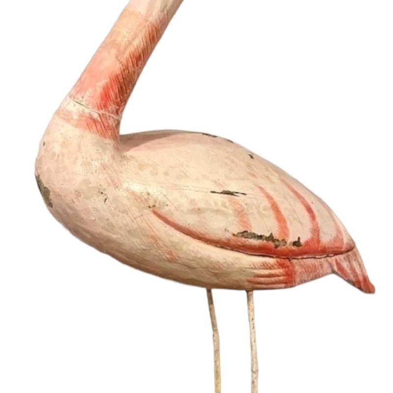 Wooden Flamingo with Iron Legs, 1960s for sale at Pamono