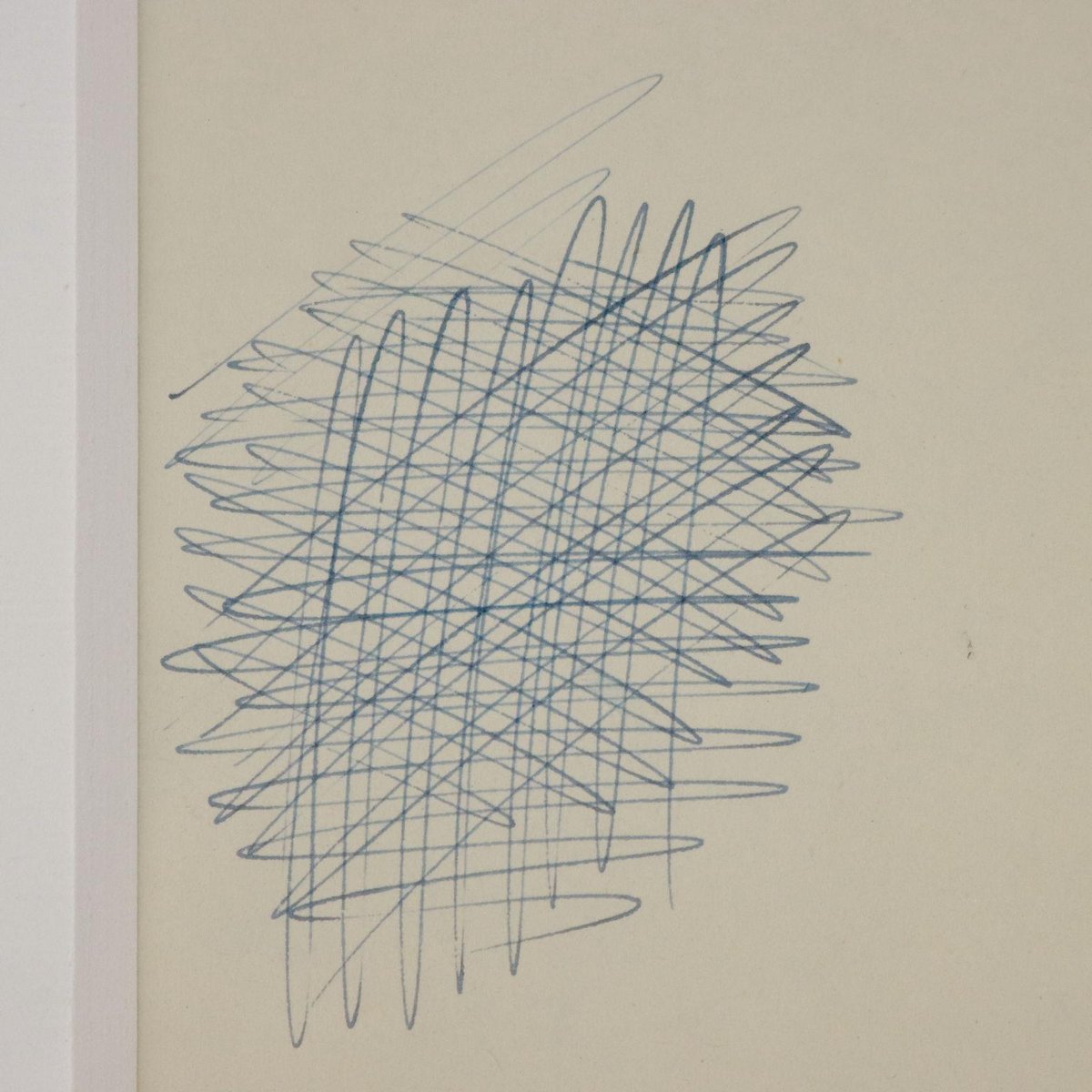 Mario Tozzi, Figurative Composition, Ballpoint Pen Drawing, Framed for ...