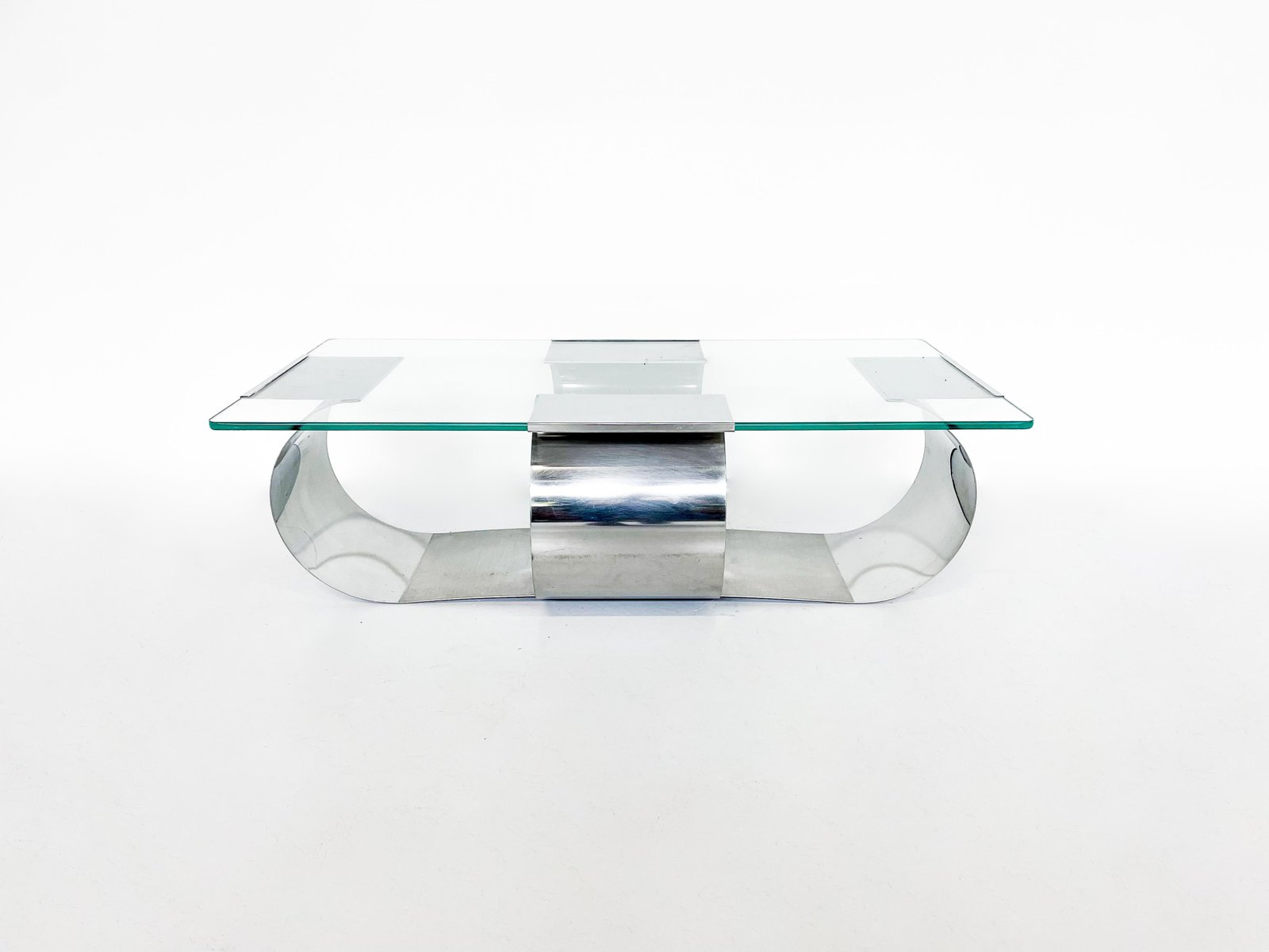 Mid-Century Modern Couchtisch im Stil von François Monnet, 1970er bei ...
