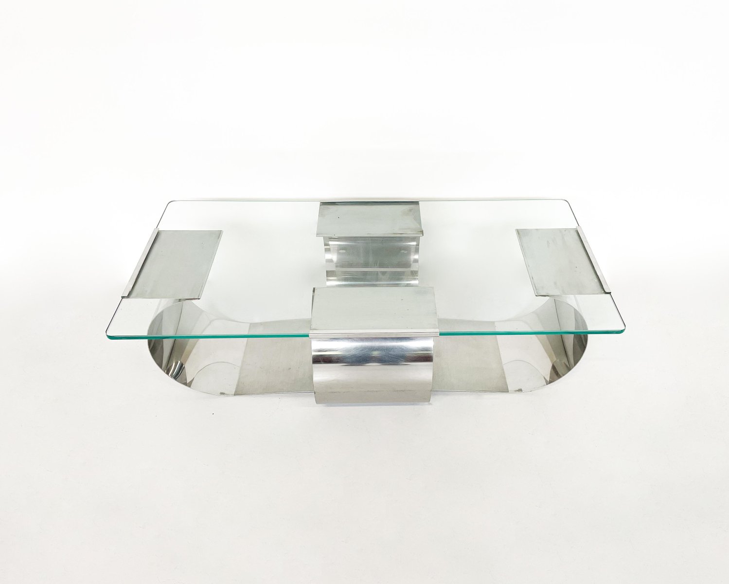Mid-Century Modern Couchtisch im Stil von François Monnet, 1970er bei ...