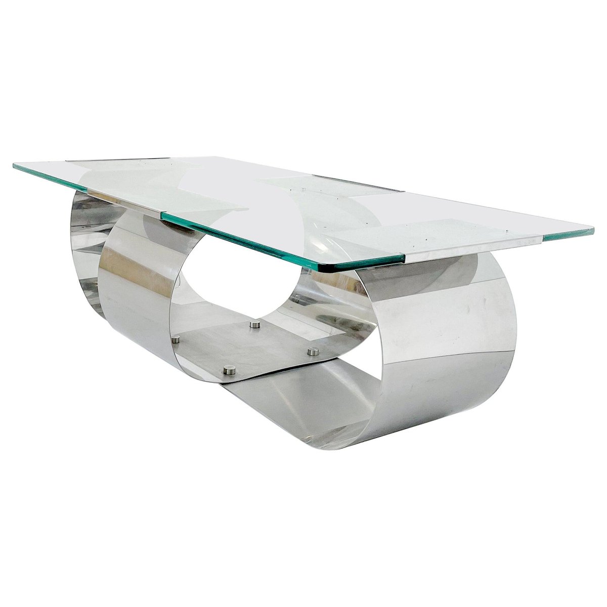 Mid-Century Modern Couchtisch im Stil von François Monnet, 1970er bei ...