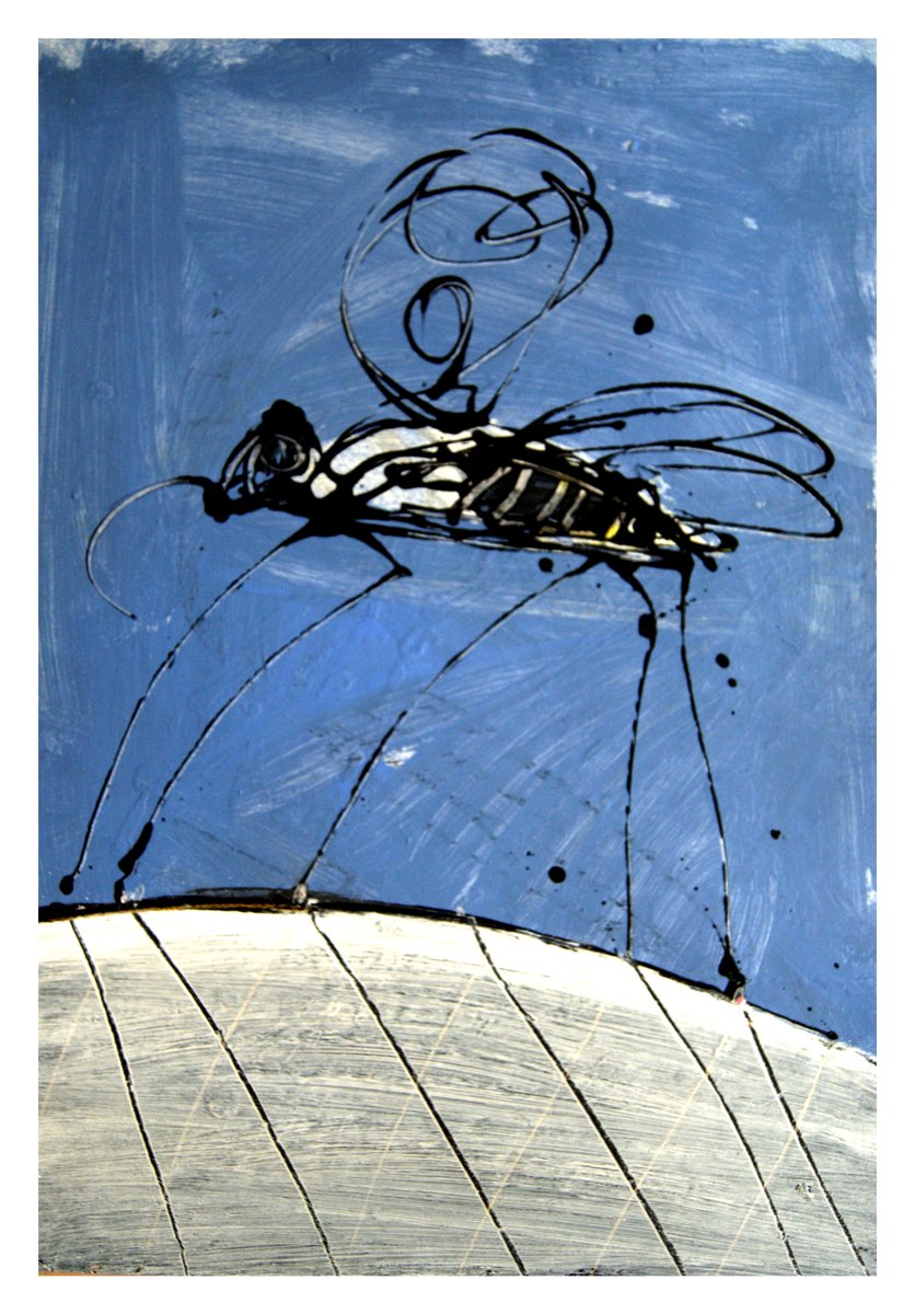 Mathias Wunderlich, Insekt, 2011, Acryl auf Papier bei Pamono kaufen