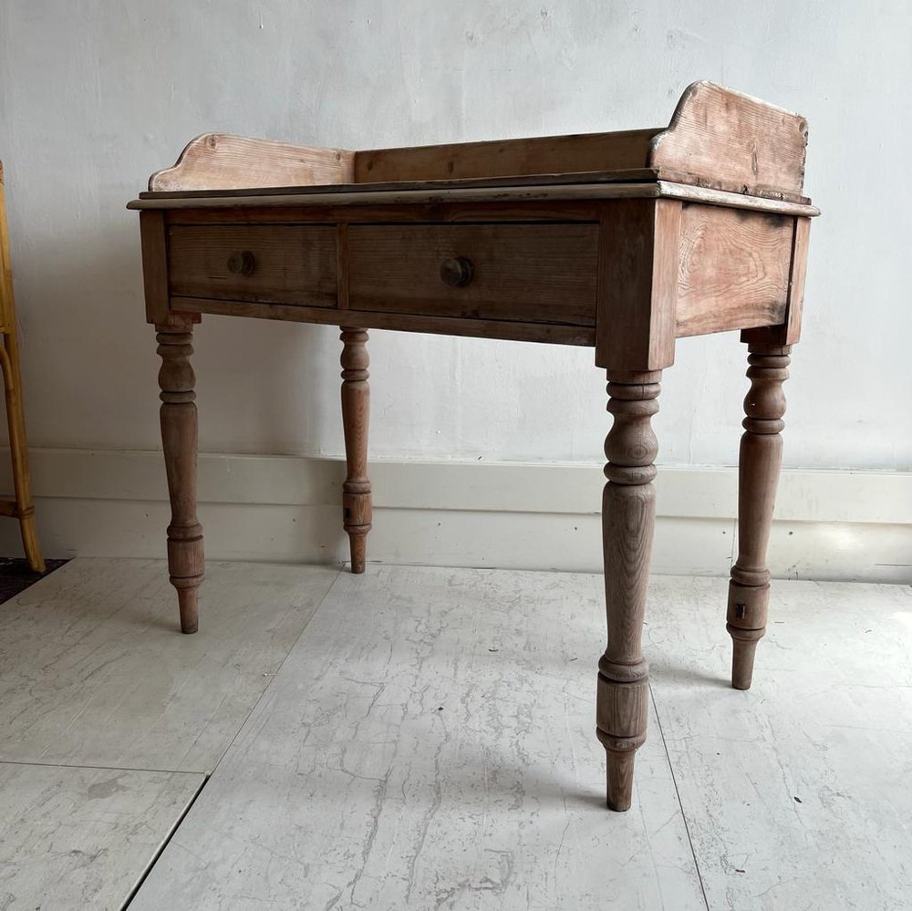 Vintage Pine Washstand-Dressing Table with 2 Drawers, 1890s for sale at ...