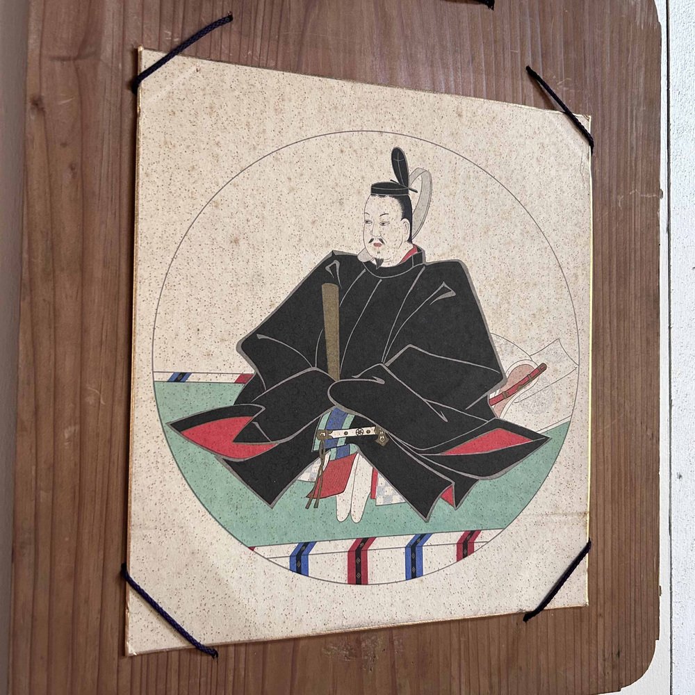 Shōwa Era Print of a Samurai Warrior on Wood Panel, 1950s for sale at ...
