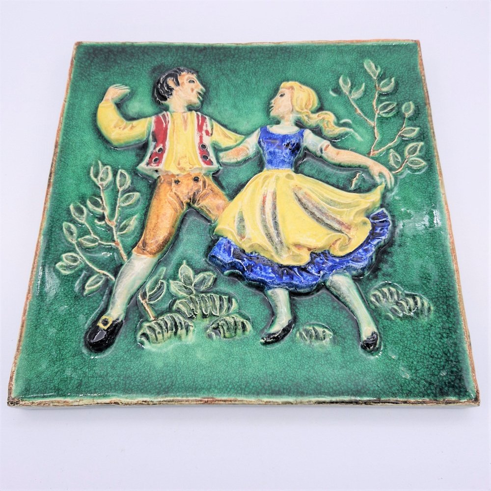 Vintage Ceramic Wall Tile, 1974 for sale at Pamono