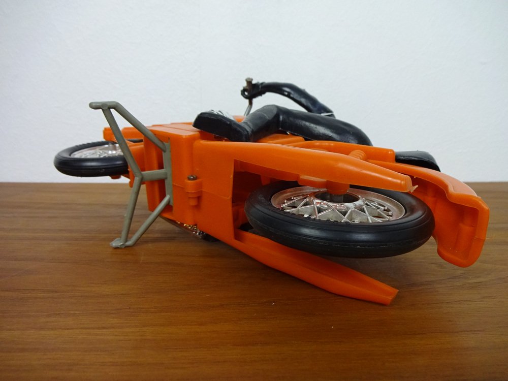 Large Vintage Orange Plastic Motorcycle, 1970s for sale at Pamono