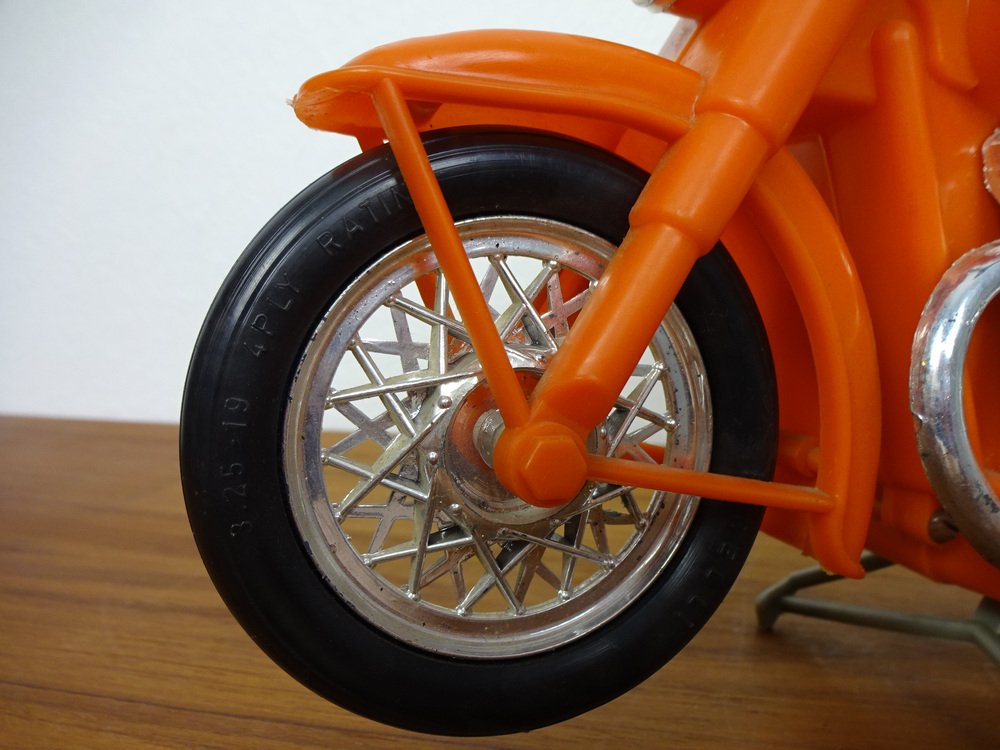 Large Vintage Orange Plastic Motorcycle, 1970s for sale at Pamono