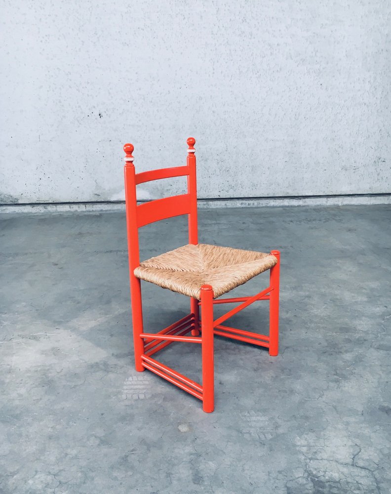 Austrian Folk Art Rush Side Chair, 1970s for sale at Pamono