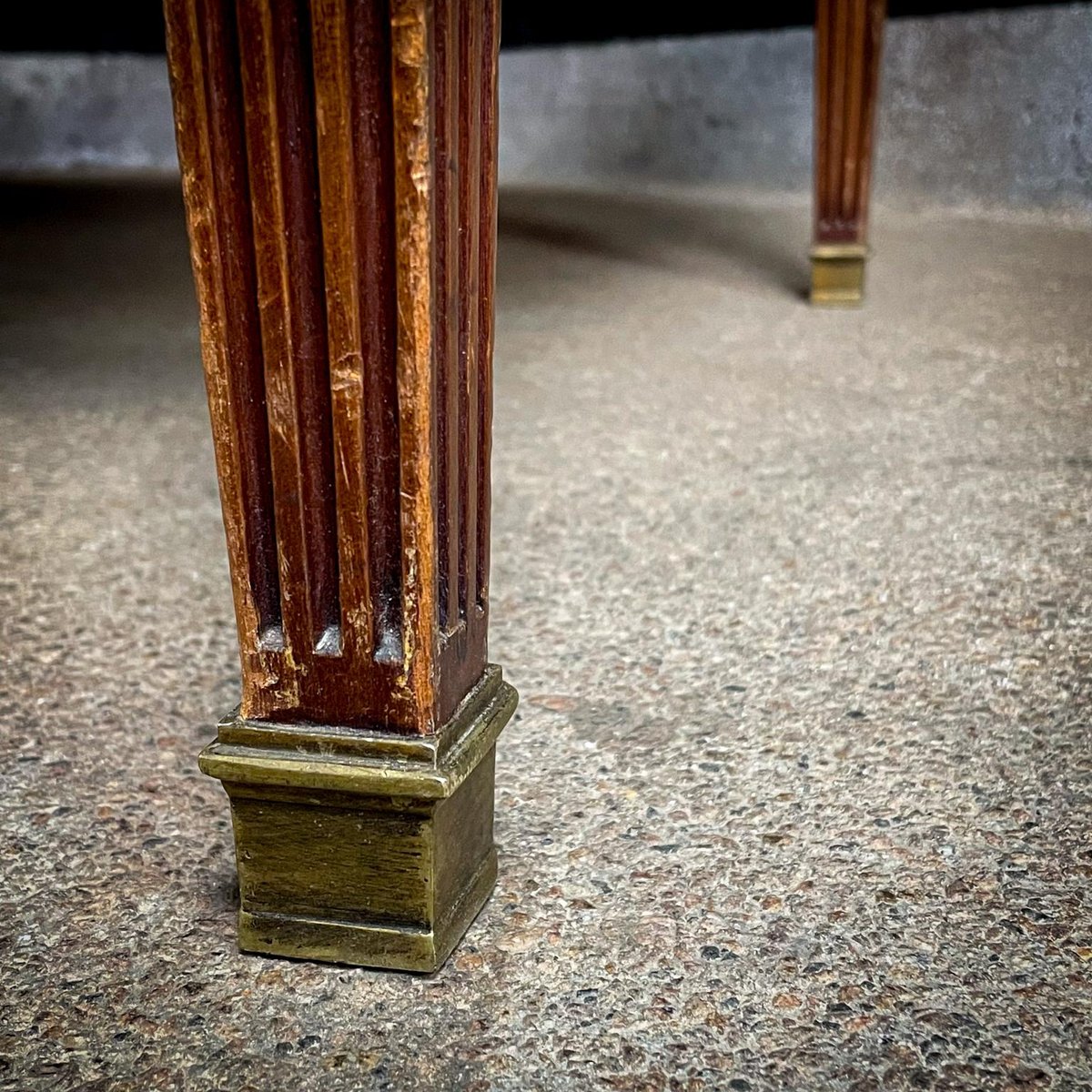 Empire Bureau with Black Leather Inlay for sale at Pamono