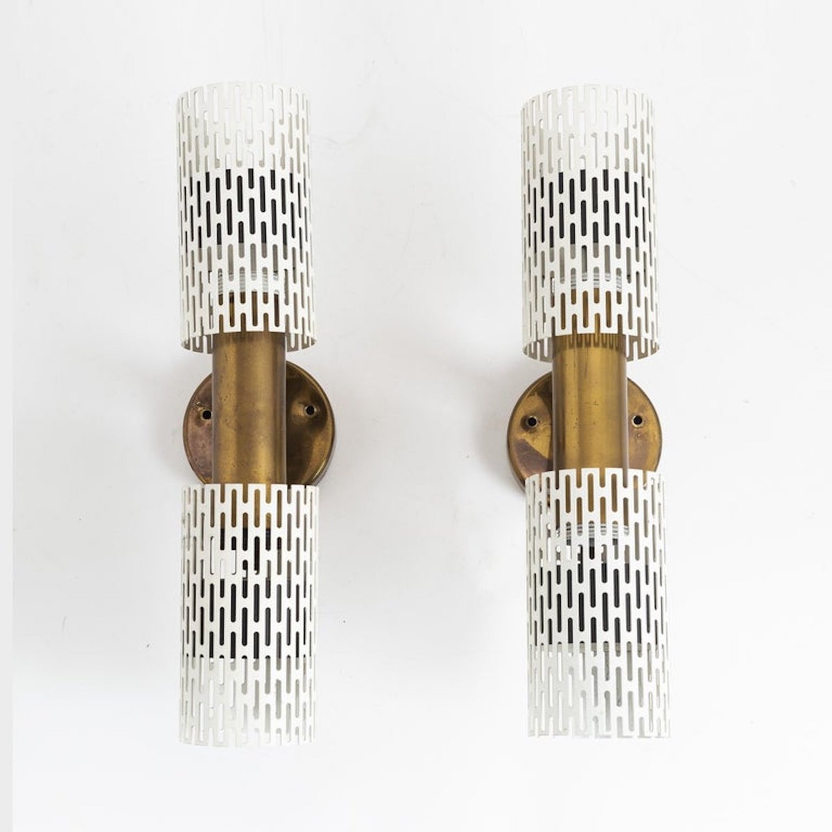 Model 11262 Wall Lights by Harald Notini for Bohlmarks, Sweden, 1950s ...