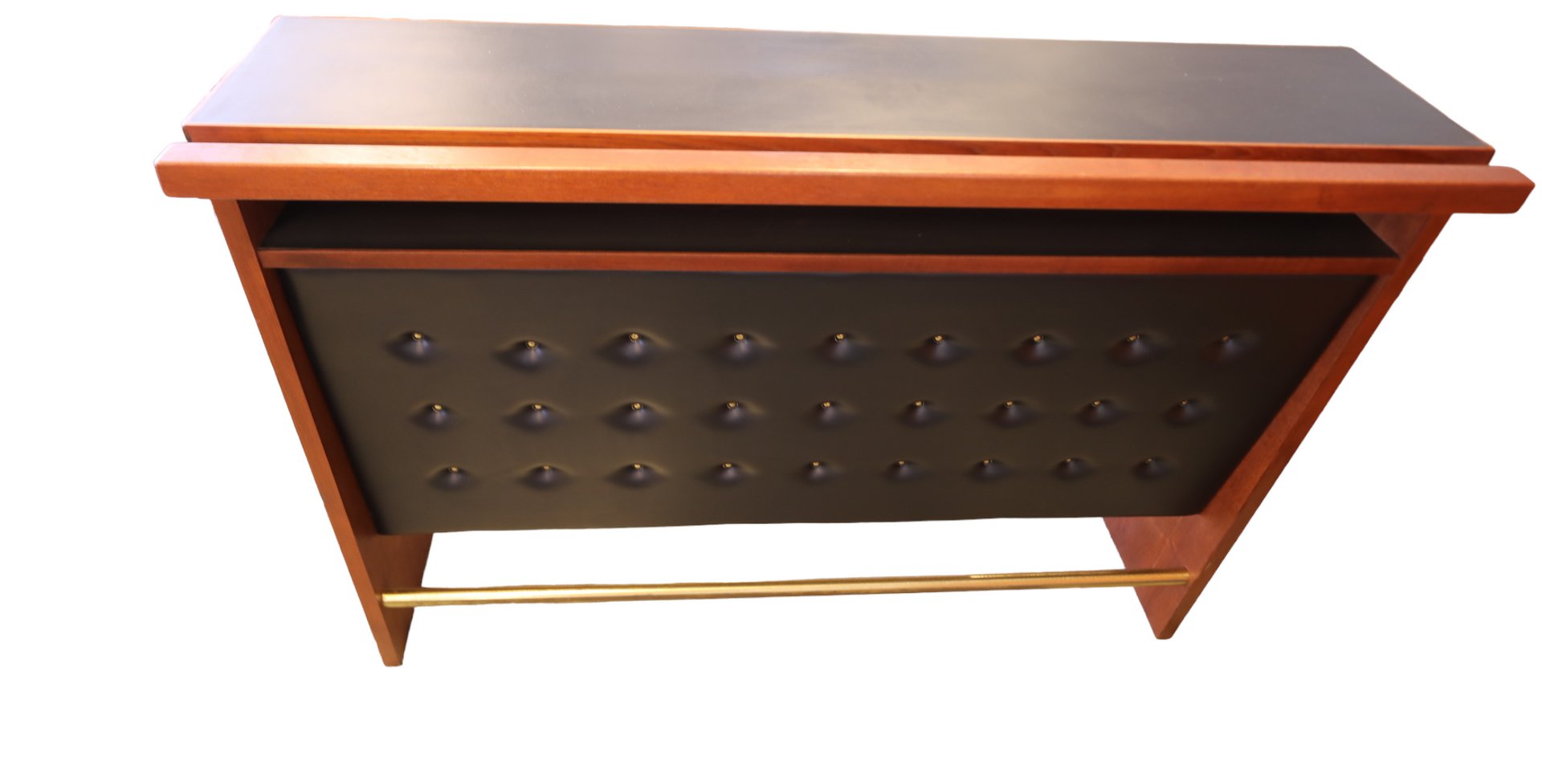 Danish Cocktail Bar in Teak and Button-Upholstered Front, 1950s for ...