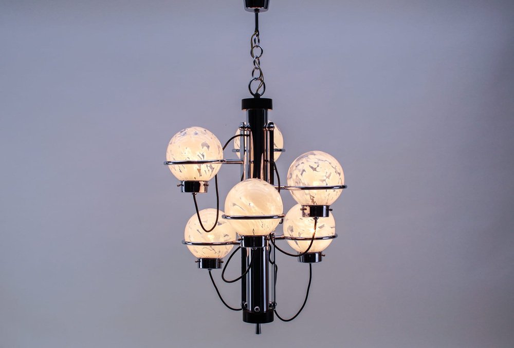 Murano Glass Orbit Lamp from Mazzega, Italy, 1960s for sale at Pamono