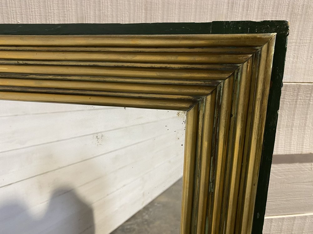 Large 19th Century French Reeded Brass Wall Mirror, 1870s for sale at ...