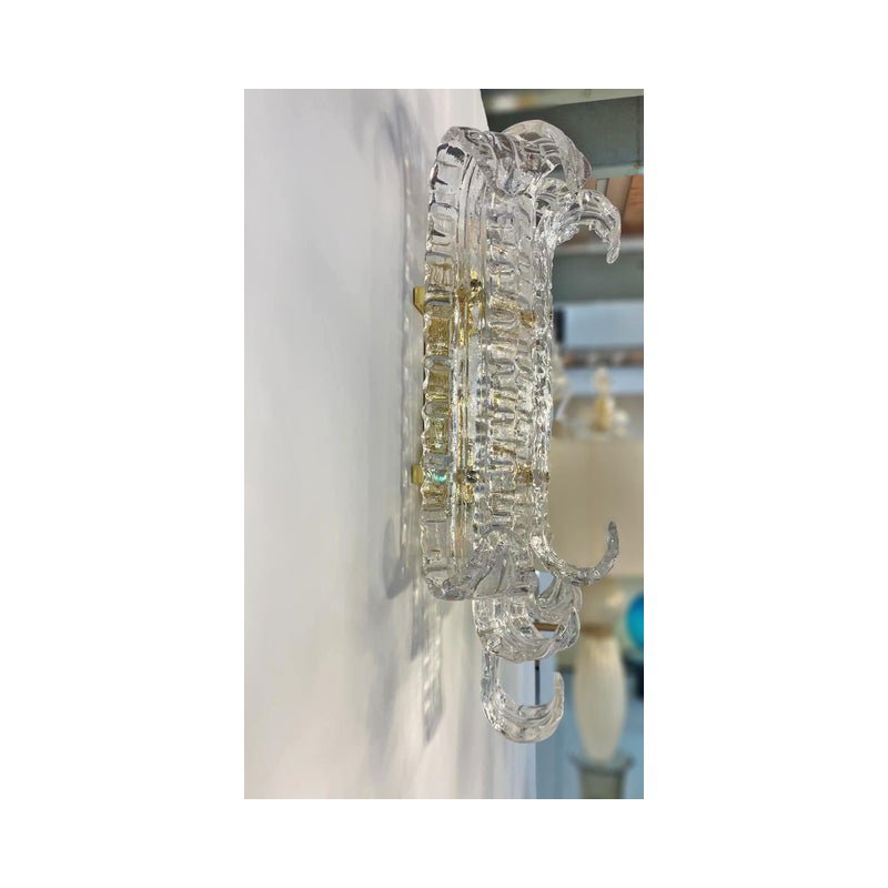 Transparent Lingue Murano Glass Wall Lamp by Simoeng for sale at Pamono