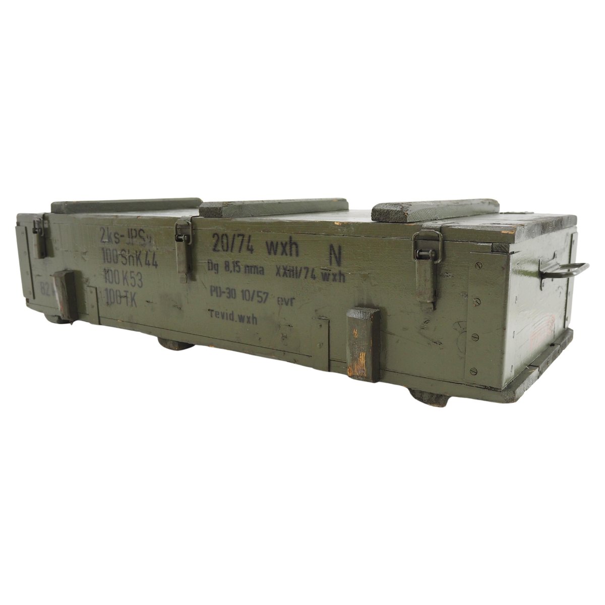 Industrial Wooden Army Crate, 1960s for sale at Pamono