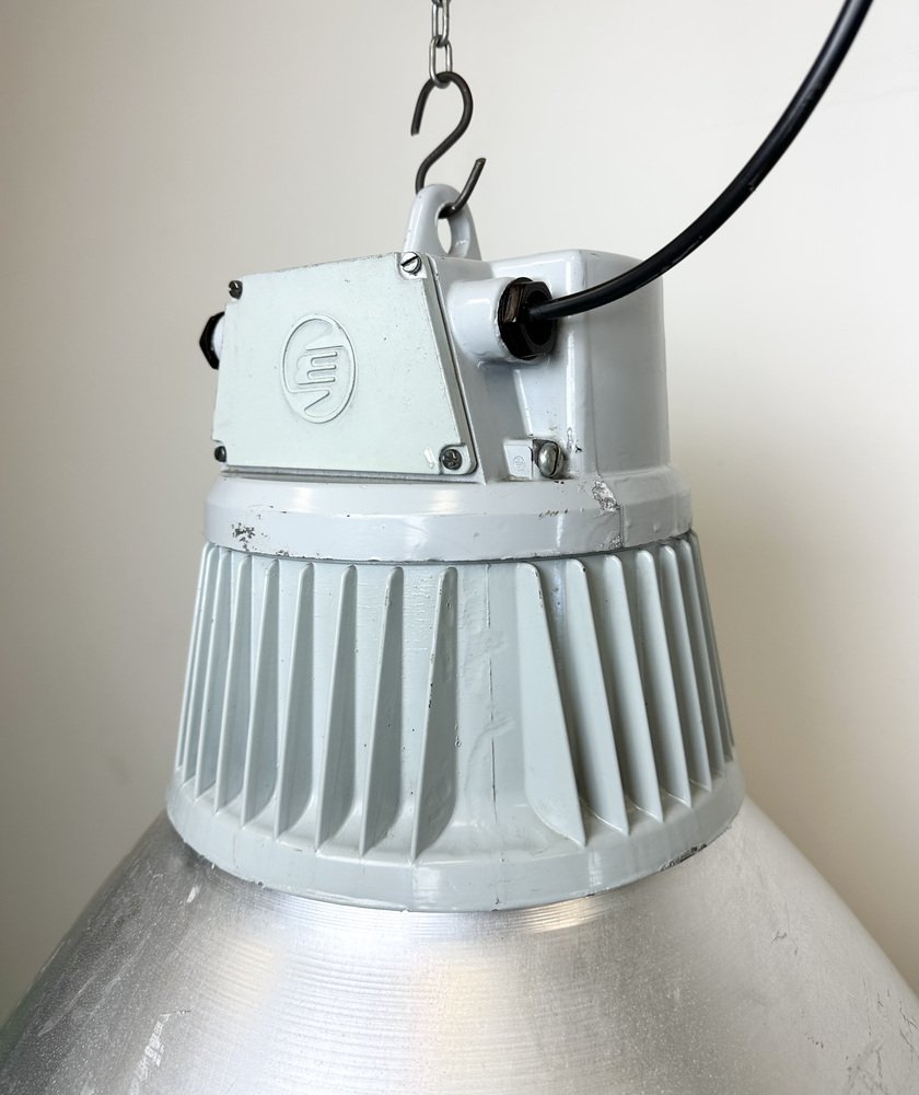 Large Industrial Aluminum Pendant Light from Elektrosvit, 1960s for ...