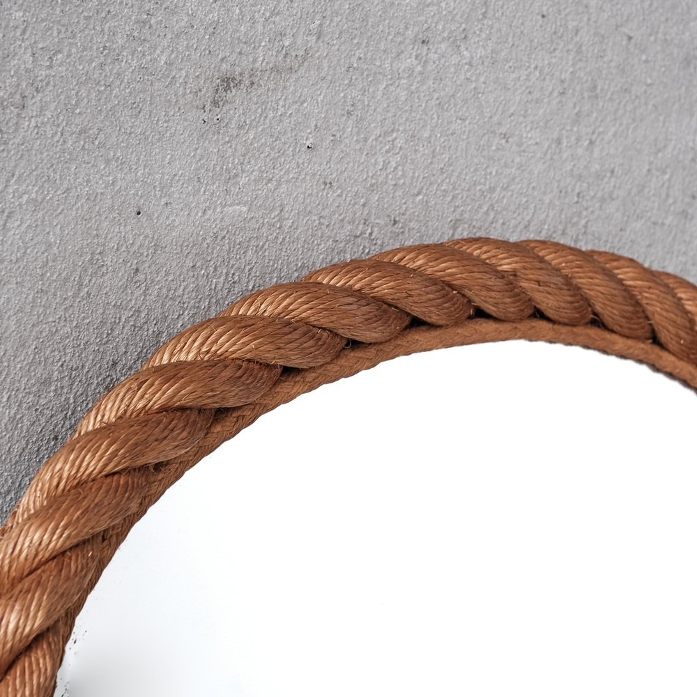 Mid-Century French Oval Rope Mirror by Audoux-Minet, 1960s for sale at ...