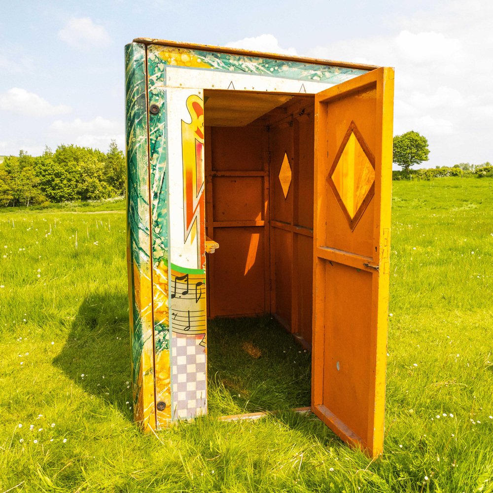 Handpainted Fairground Dodgems Ticket Booth, 1950s for sale at Pamono