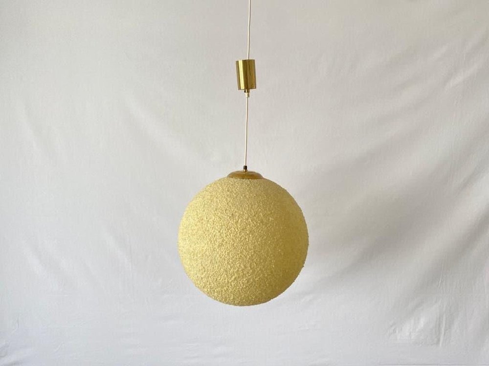 Large Germany Cookie Textured Ball Shaped Plastic Ceiling Lamp, 1960s ...