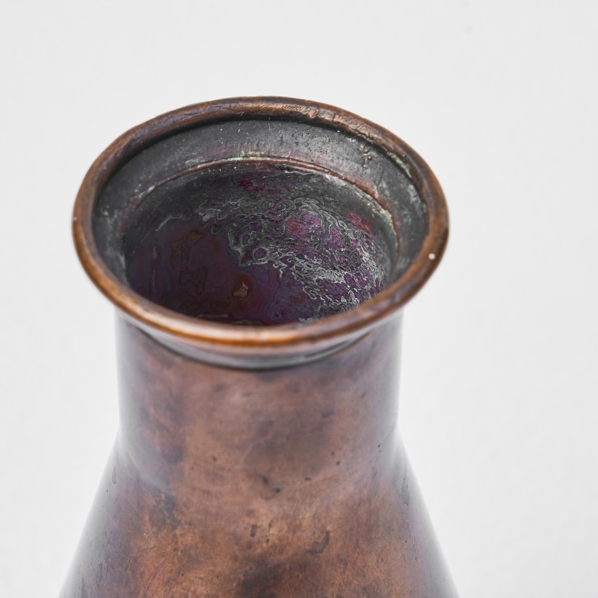 Conical Vase in Patinated Copper, 1950s for sale at Pamono