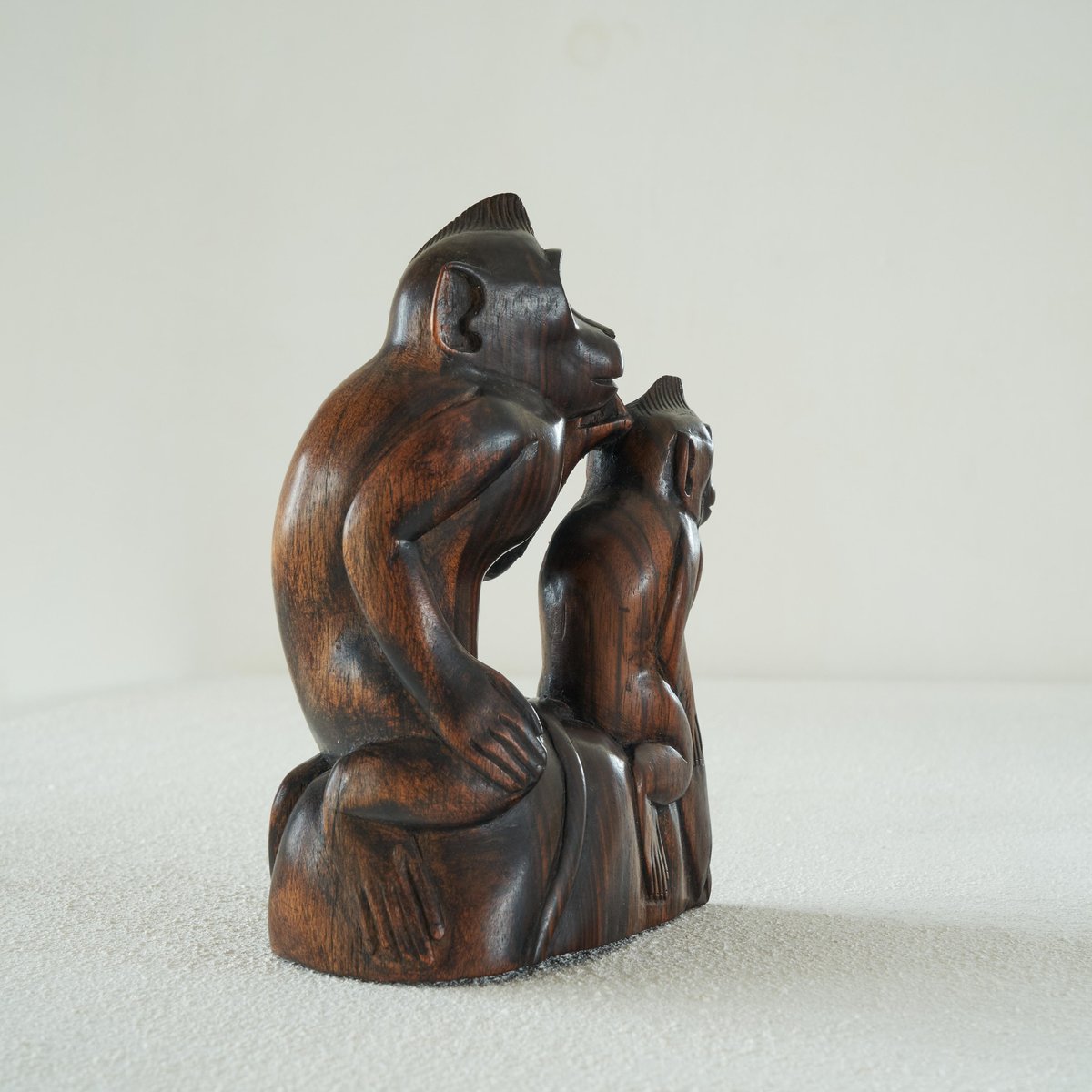 Art Deco Monkeys Sculpture in Wood, 1920s for sale at Pamono