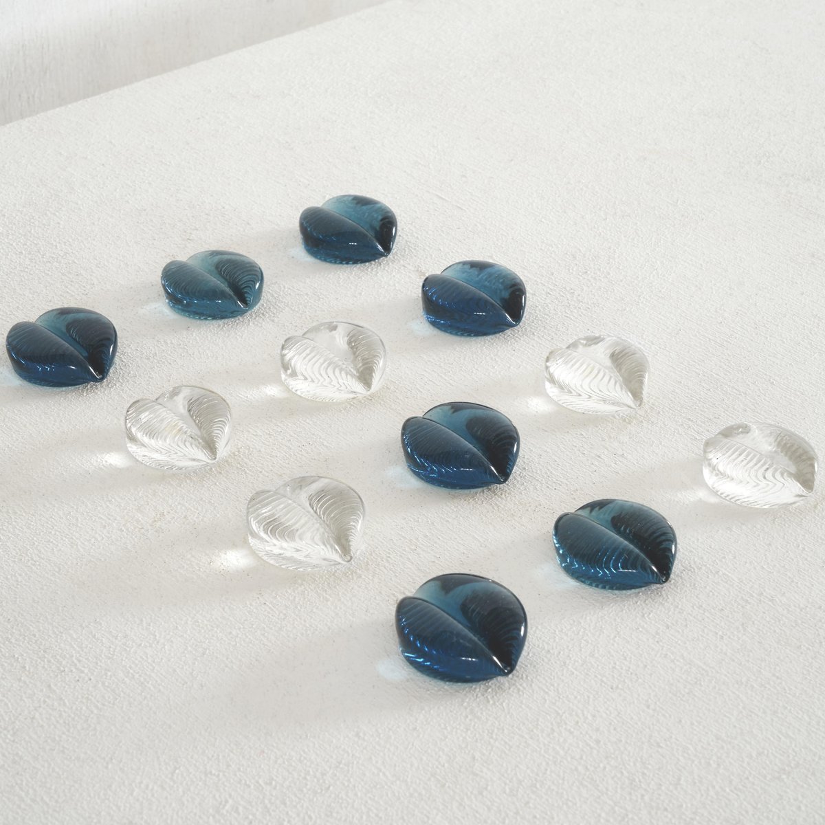 Modernist Colourful Knife Holders in Glass by Pukeberg Sweden, 1960s ...