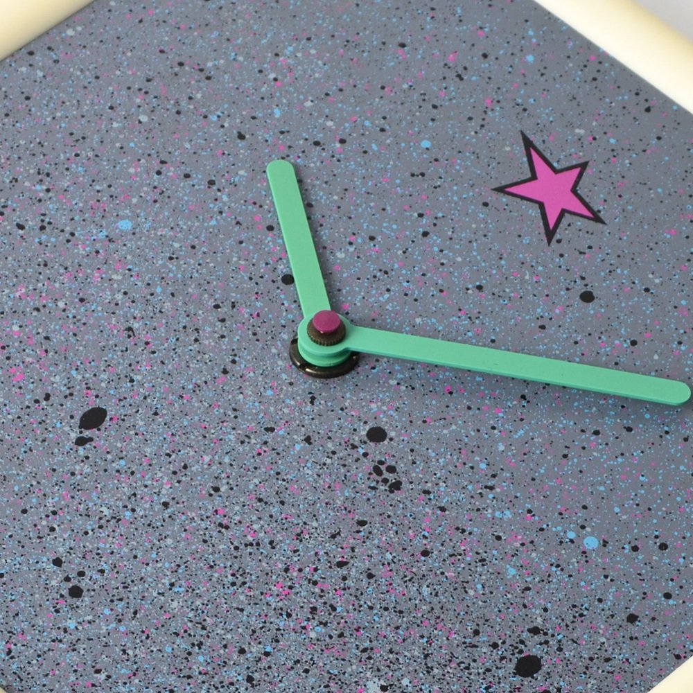 Splatter Wall Clock from EJ, 1980s for sale at Pamono